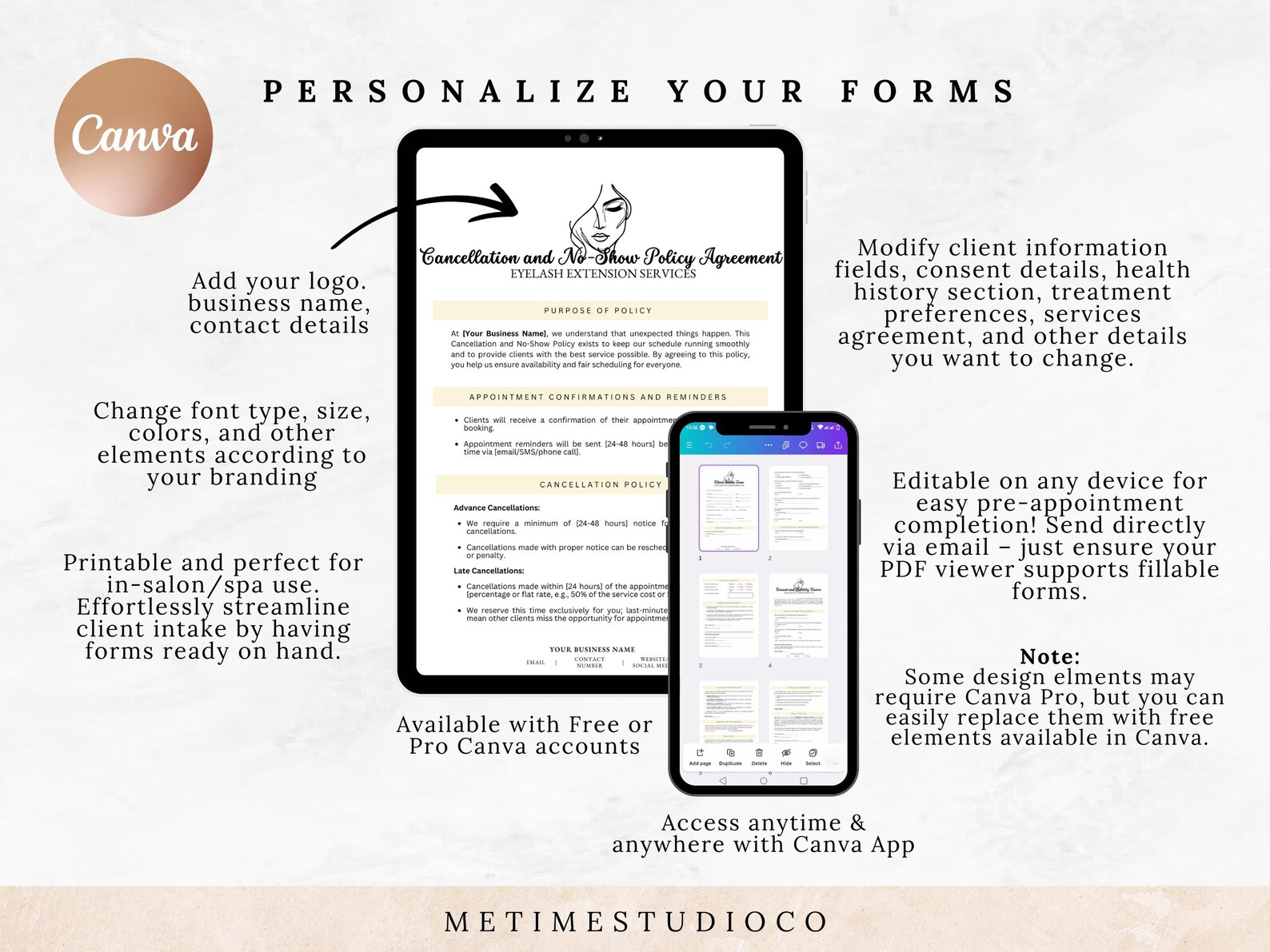 Editable Esthetician Templates Scalp Consultation Form Printable ...