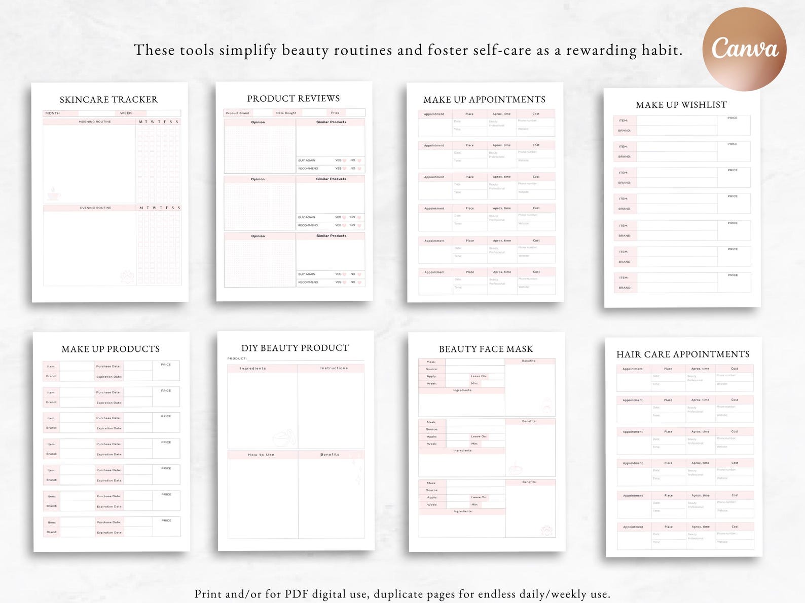 Self-care Planner Digital Self Care Journal Printable Wellness Journal ...