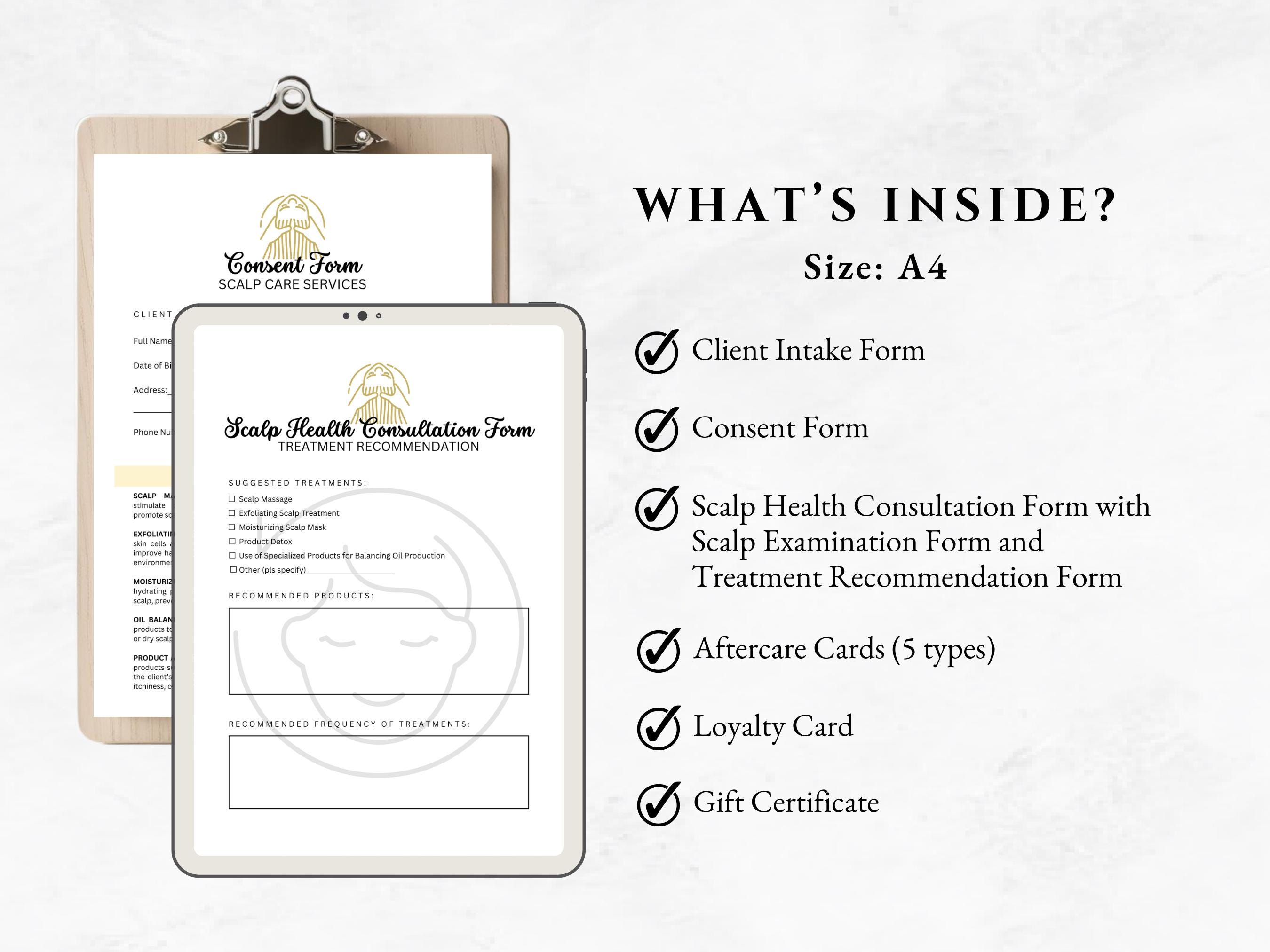 Editable Esthetician Templates Scalp Consultation Form Printable ...