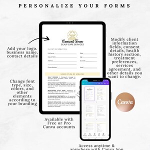 Editable Esthetician Templates Scalp Consultation Form Printable ...