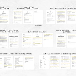 Printable Waxing Consent Forms Editable Esthetician Templates Editable ...