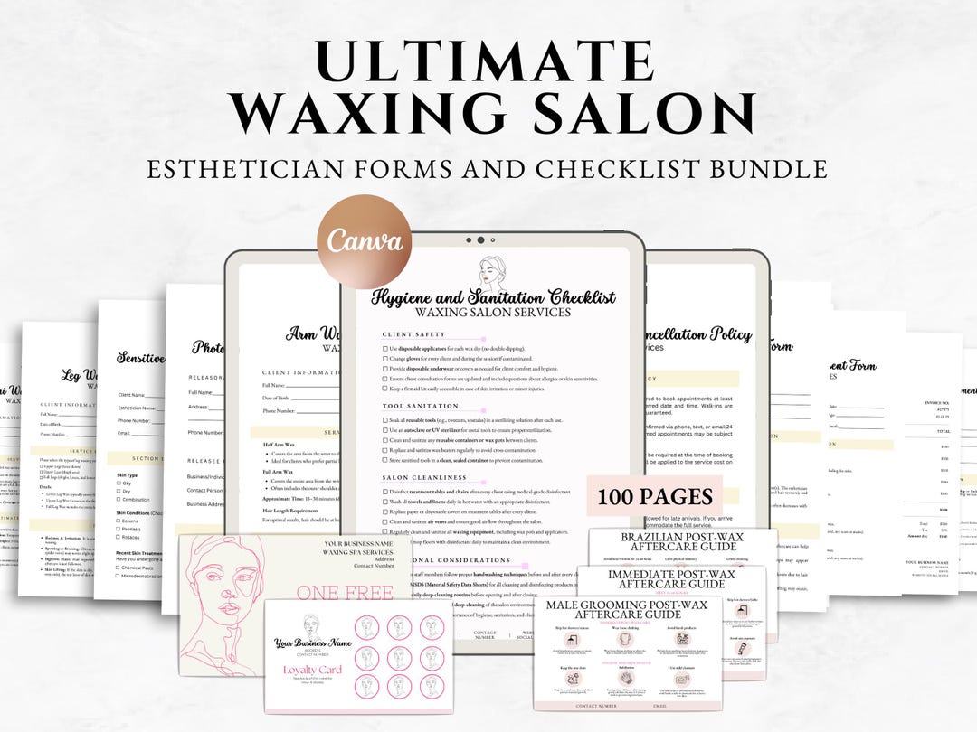 Printable Waxing Consent Forms Editable Esthetician Templates Editable ...