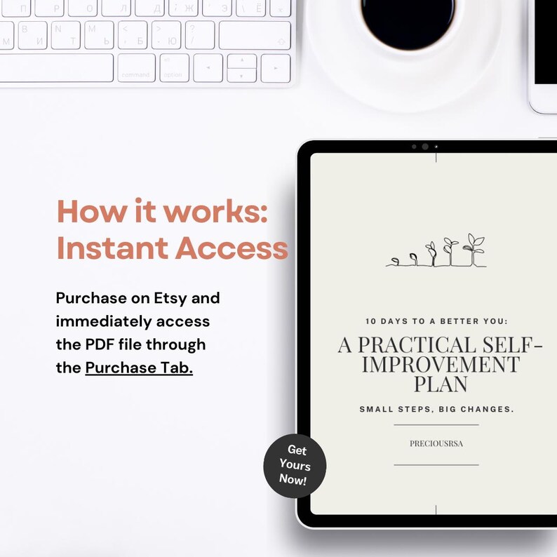Self-help Ebook, Digital Download, Minimalist Ebook, Personal Growth, Mindset Transformation ...