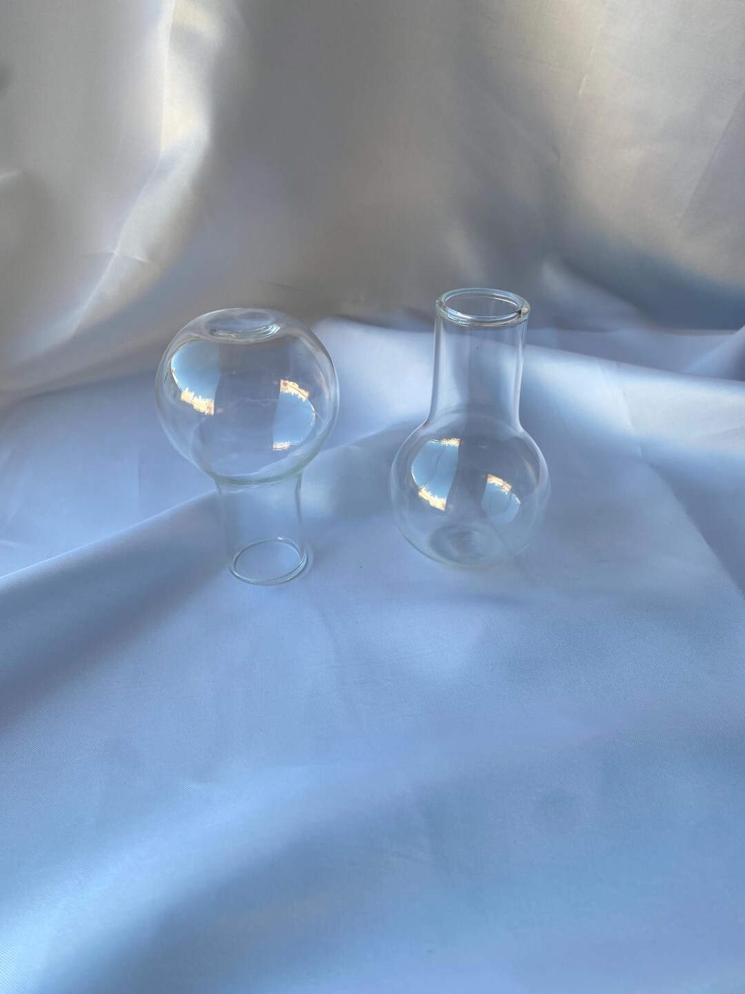 Pair of Miniature Glass Bulb Vases - Unique Decorative Design - Etsy