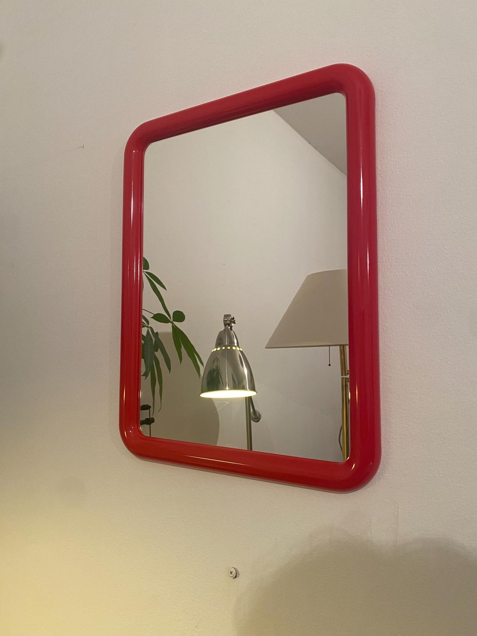 Space Age Red Wall Mirror Retro Modern Decor - Etsy