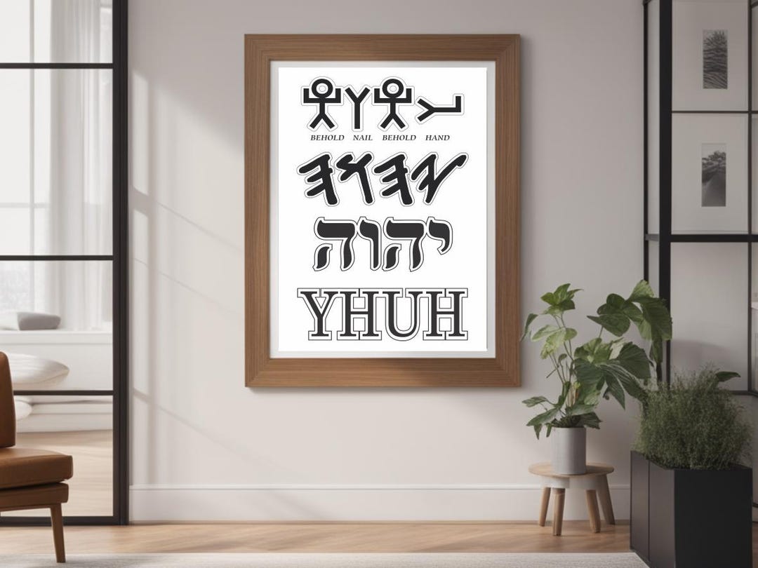 Creator's Name in Paleo Hebrew and Picto Hebrew, Yahuah, Yahuah ...
