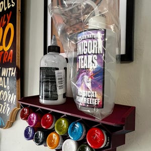 11 Bottle Tattoo Ink Holder Rack With Shelf (metallic Red/blk) - Etsy