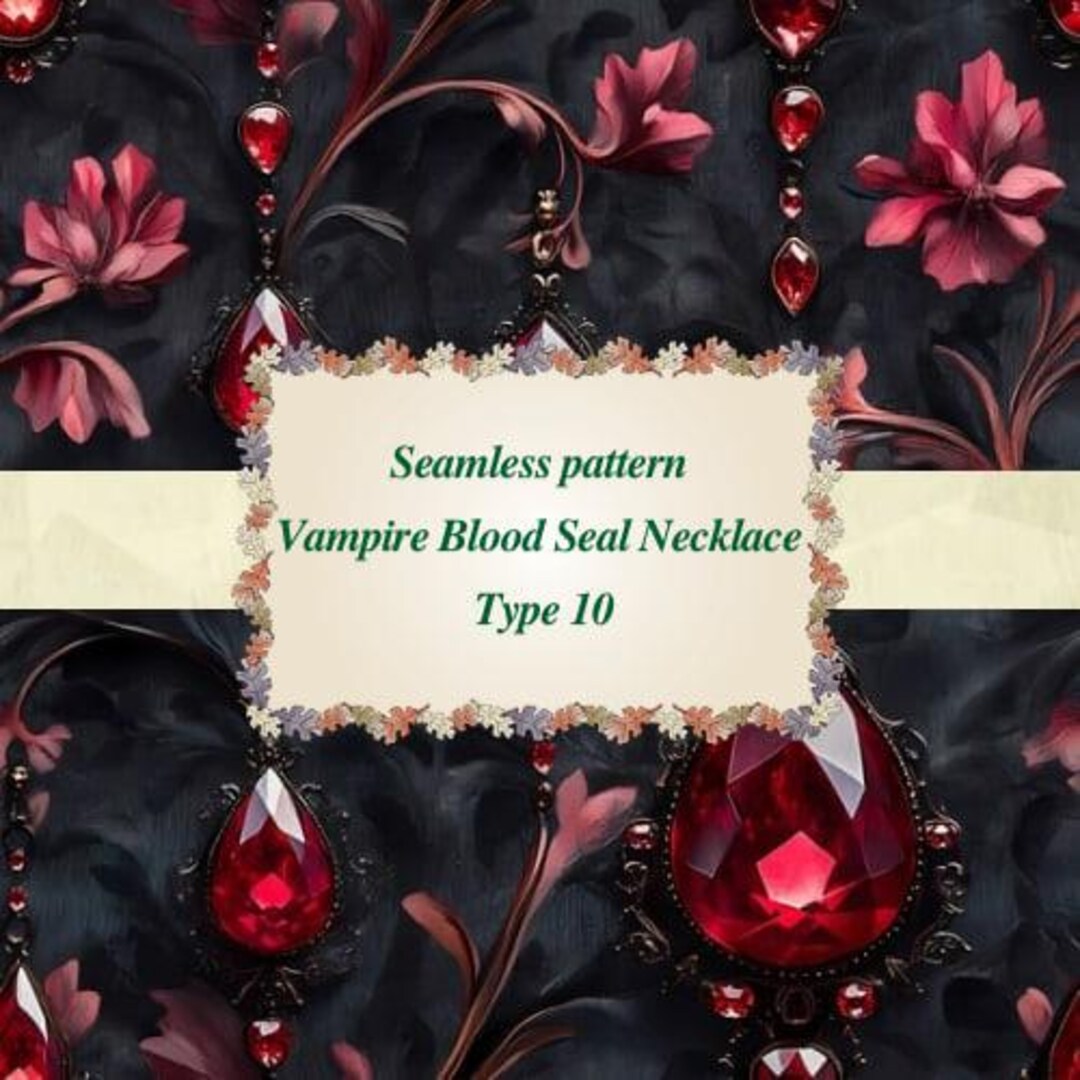 Pattern,watercolour,digital Products,vampire Blood Seal Necklace Type ...