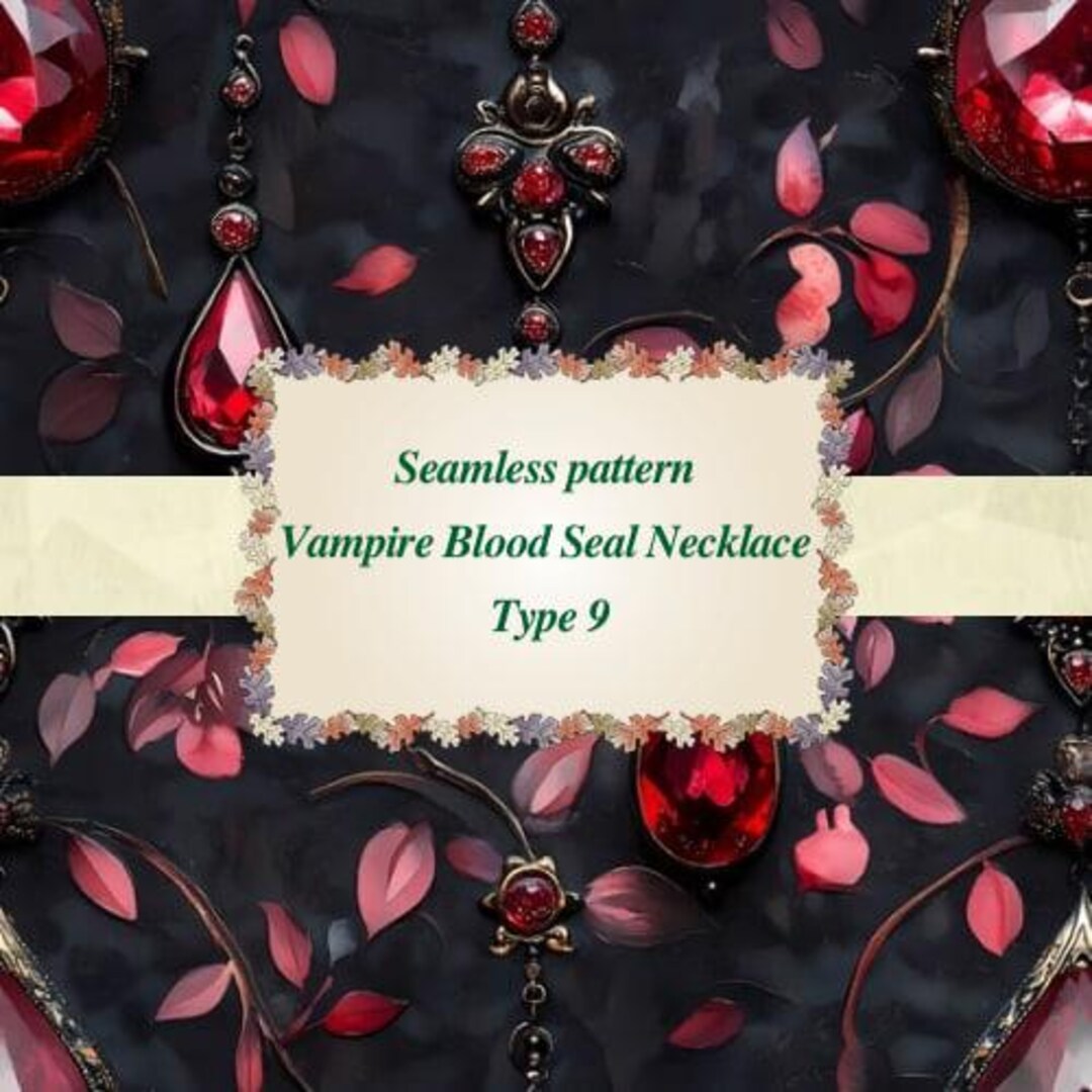 Pattern,watercolour,digital Products,vampire Blood Seal Necklace Type 9 ...