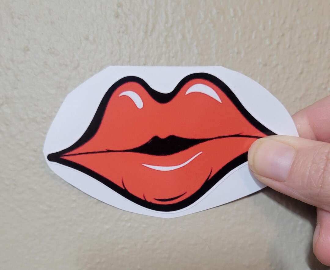 050 - Kiss Lips Sticker - Etsy