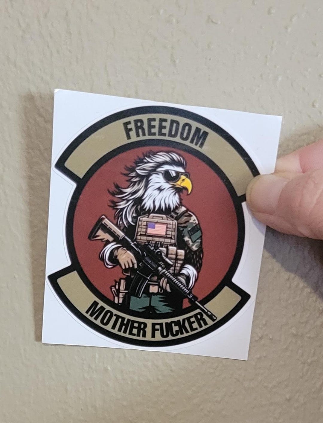 024 - Freedom Mother Fucker Eagle Sticker - Etsy