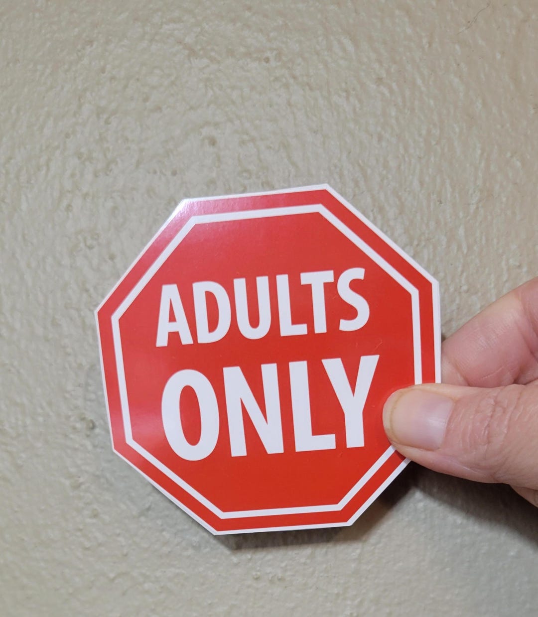 001 - Adults Only Sticker - Etsy