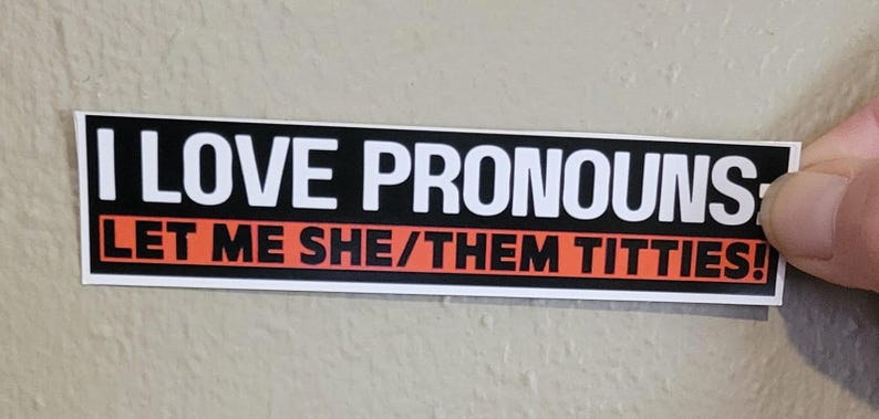 126 - I Love Pronouns Sticker - Etsy