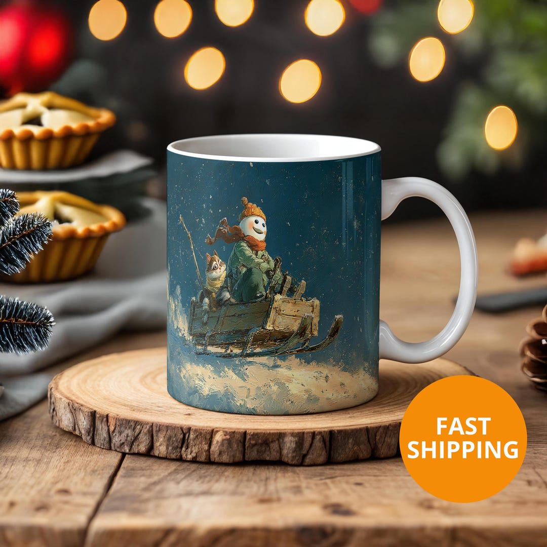 Studio Ghibli Snowman Mug - Christmas Eve Box Fillers - Handcrafted ...