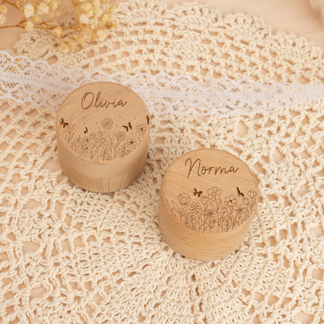 Personalised Wooden Tooth Fairy Box,baptism Gifts,first Tooth Box ...