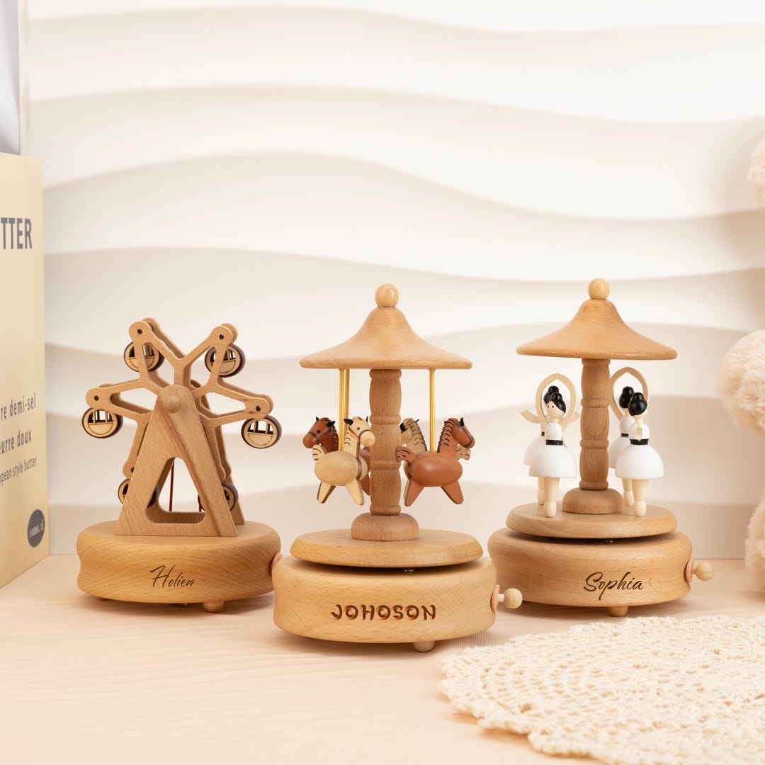 Personalized Wooden Music Box,custom Easter Gift,engraved Name Music ...