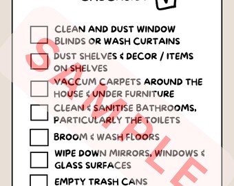 Printable Monthly Deep Cleaning Checklist - Etsy