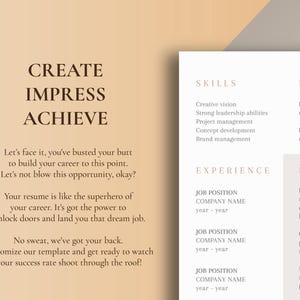 Premium Resume Template, Editable Customizable Word Template, Modern ...