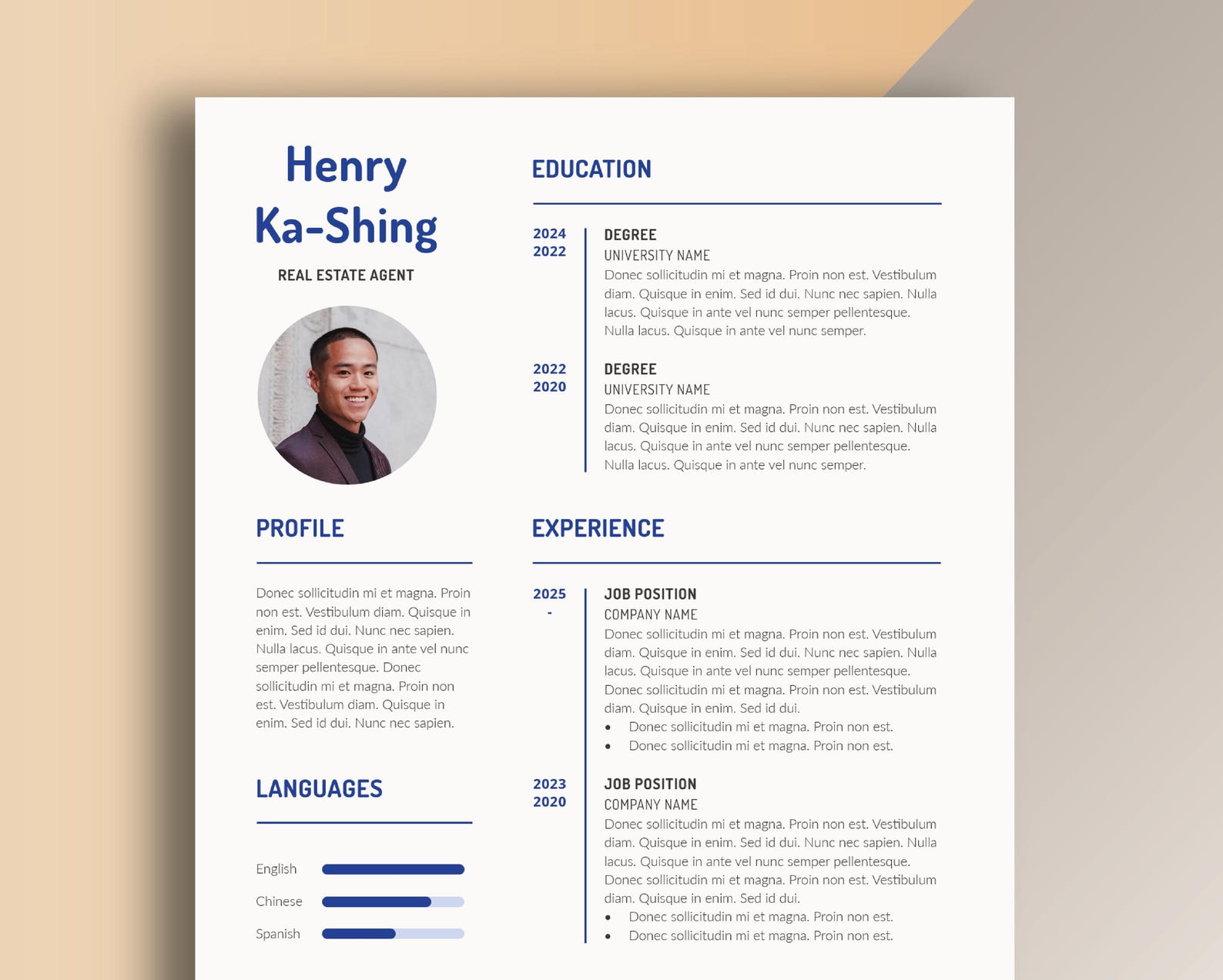 Premium Resume Template, Editable Customizable Word Template, Modern ...