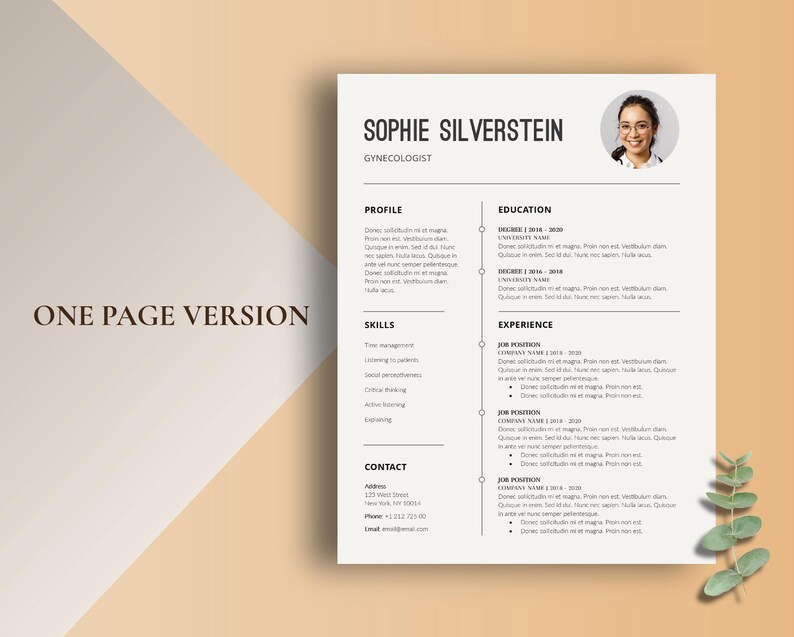 Premium Resume Template, Editable Customizable Word Template, Modern ...