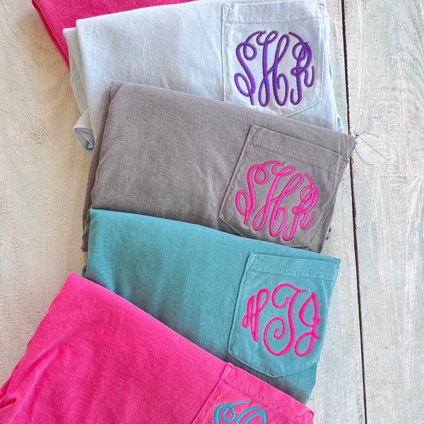 Monogrammed Pocket - Etsy