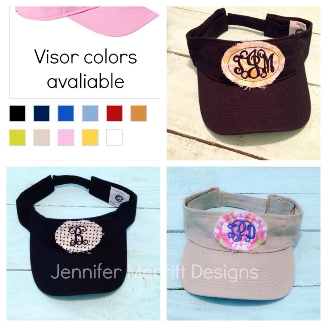 Monogram Visor Embroidered Sun Visor Monogram Gift | Etsy