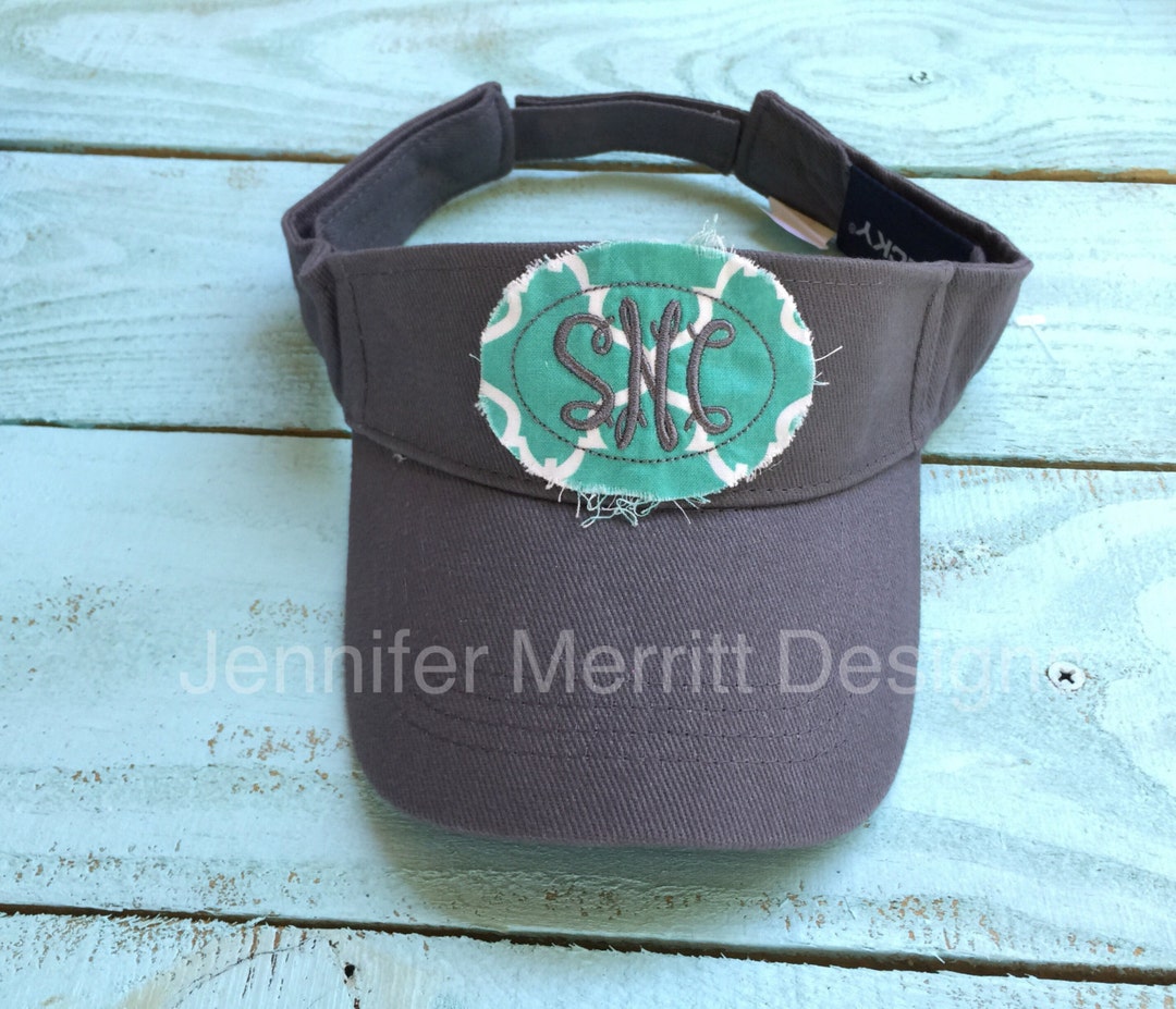 Monogram Visor, Embroidered Sun Visor, Monogram Gift - Etsy
