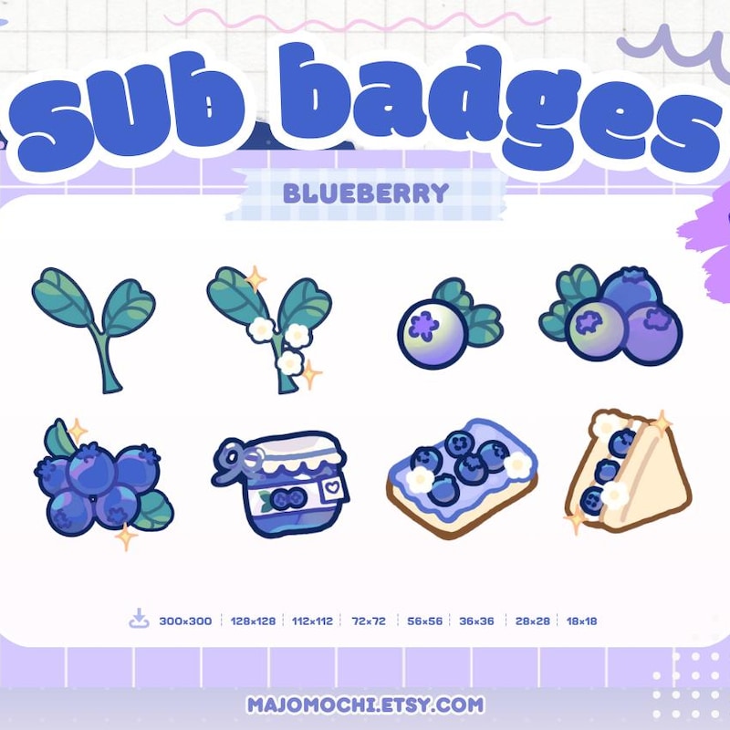 Sub Badges Berries Twitch - Etsy