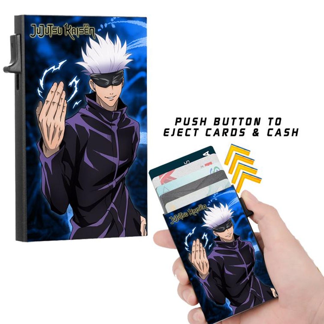 Jujutsu Kaisen Gojo Anime Slim Wallet With Cash Strap - Etsy