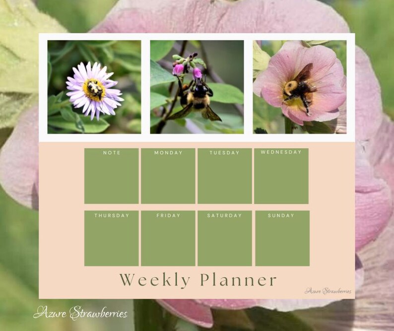 Nature Photography Weekly Planner | Office | Weekly Planner Printable ...