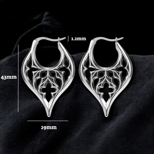 Gothic Chandelier Hoops | Goth Hoop Earrings | Gothic Jewelry | Large ...
