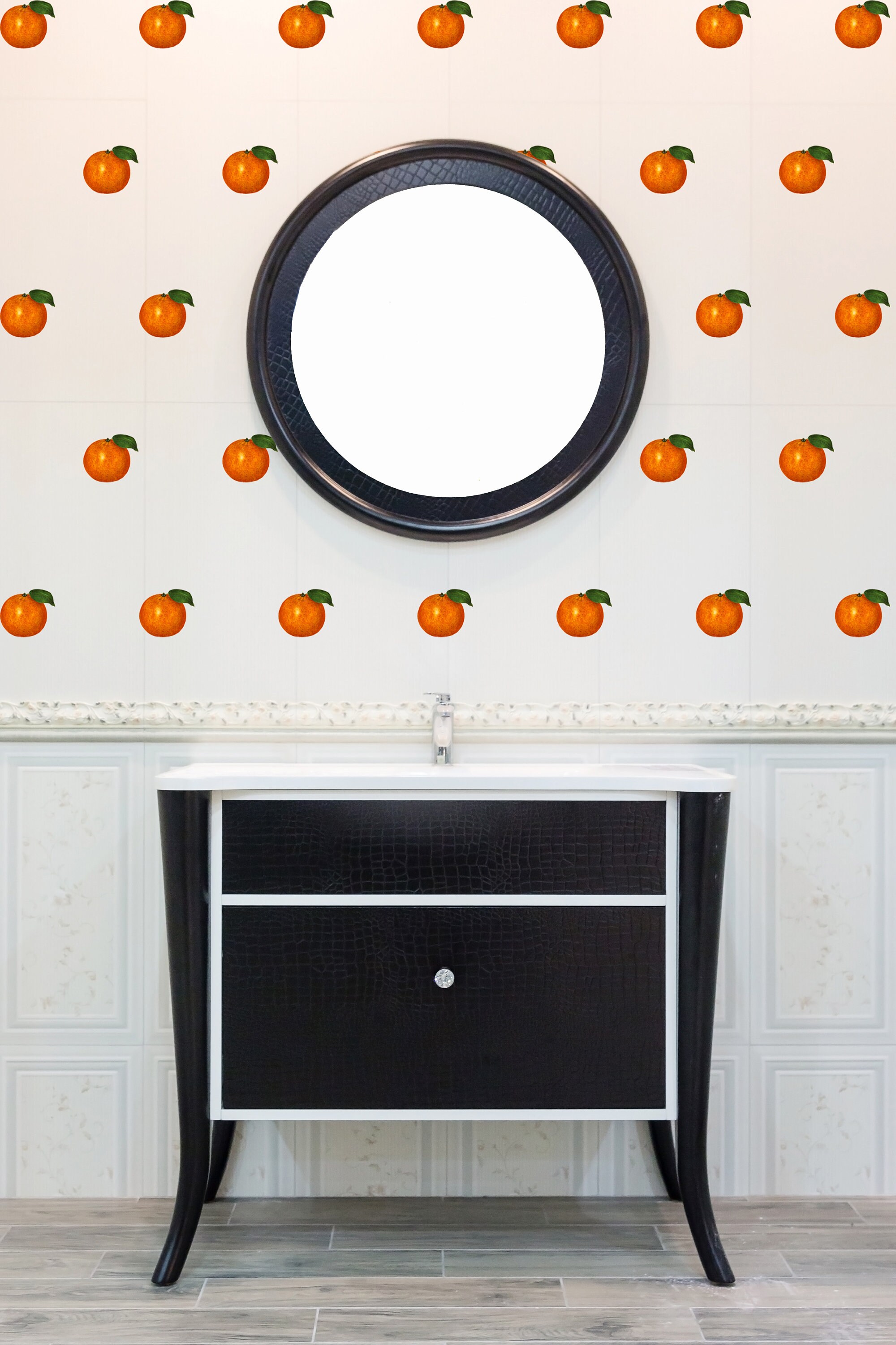Citrus Twist - Vibrant Orange Wall Decal Set - Removable ...
