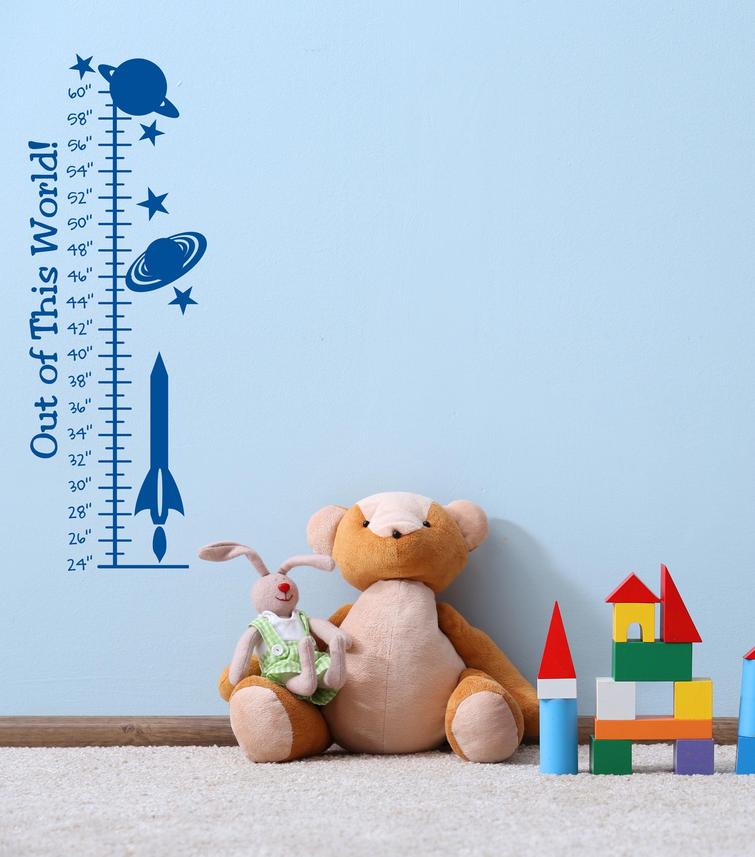 Space Growth Chart Ruler: Removable Nursery Wall Decal - Etsy