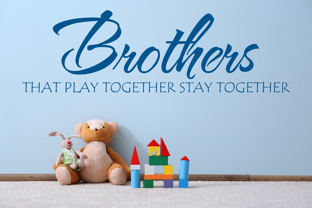 Brothers Wall Decal - Celebrate the Bond of Brotherhood With Our ...
