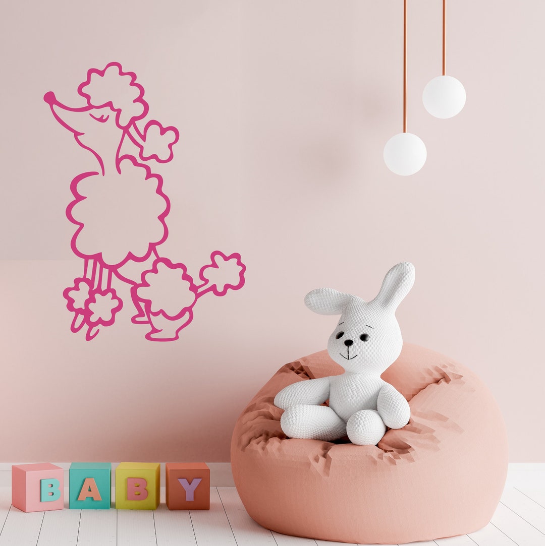 French Poodle Decal for Paris Decor Wall, Dresser, Decoration - Chic ...