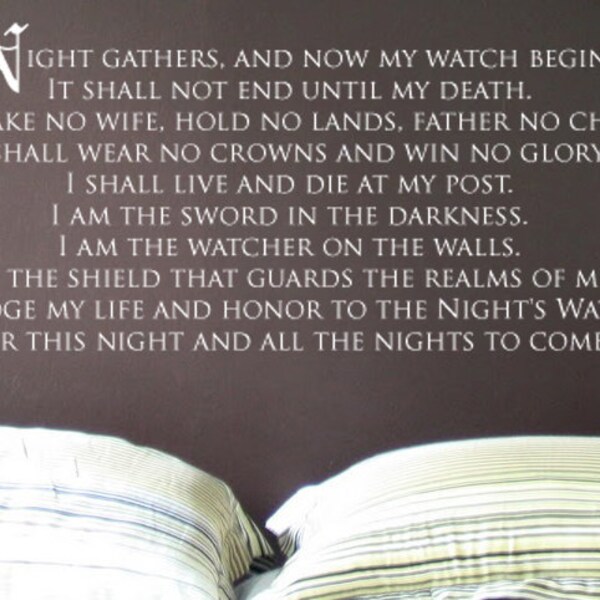Nights Watch Oath - Etsy