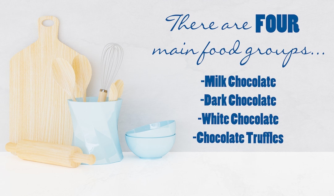 Funny Chocolate Food Groups Kitchen Wall Decal - Etsy