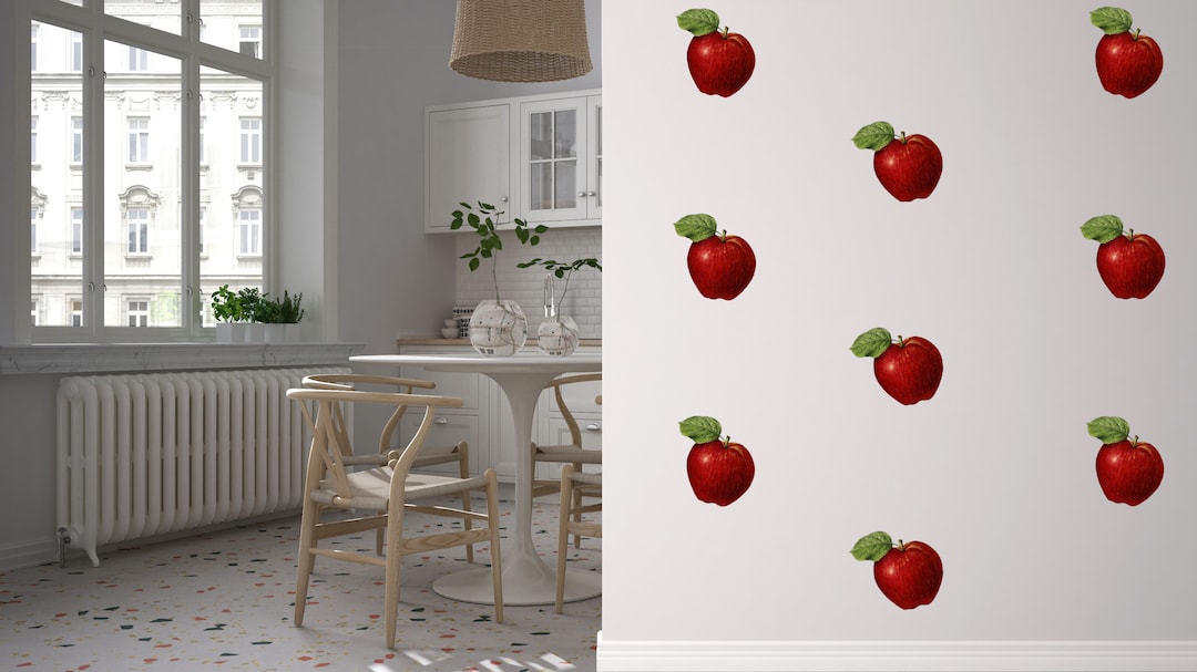Realistic Apple Wall Decal Set - Crisp Harvest - Removable ...
