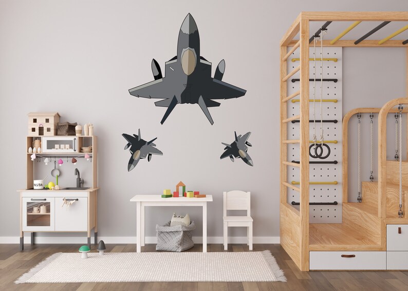 F22 Raptor Fabric Wall Decal Set of Three 3 Large Removable - Etsy
