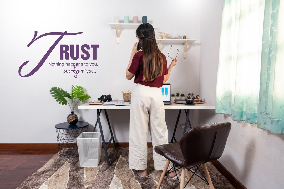 Trust Wall Decal - Removable Wall Sticker for Home or Business - Etsy