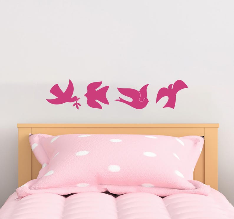 Dove Set Wall Decals - Peaceful Dove Silhouettes for Home Decor ...