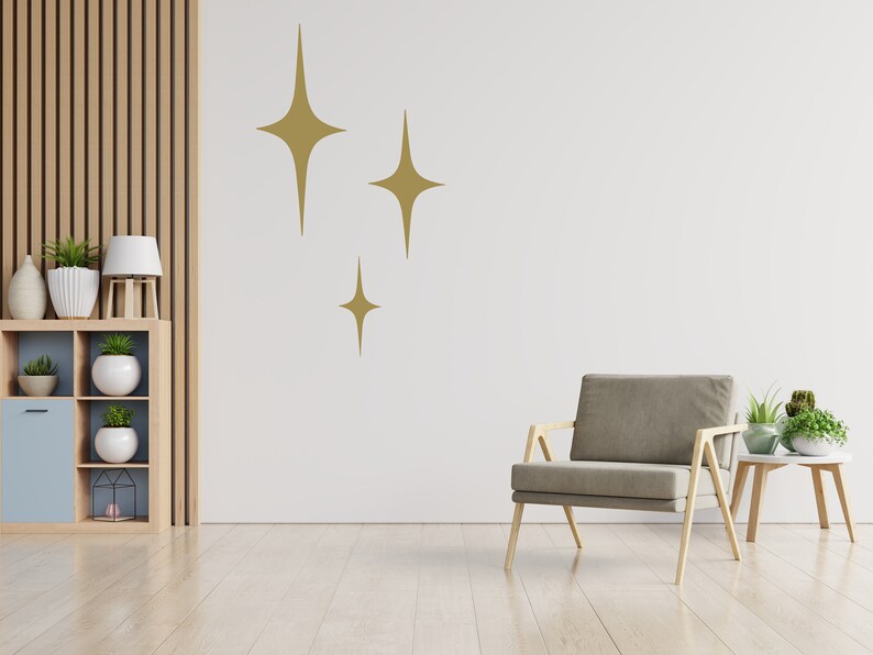 MCM Wall Decals - Atomic Era Sparkle Diamond Shape - Go Big - Removable ...
