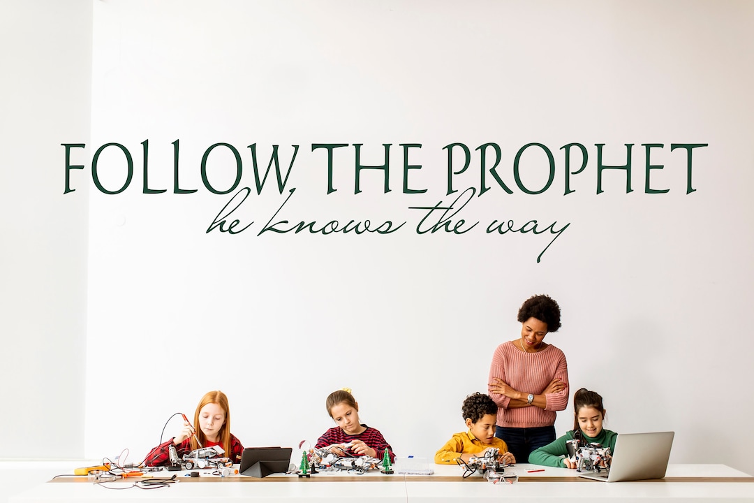 Follow the Prophet Vinyl Decal - Inspirational Religious Leader ...