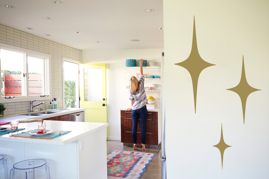 MCM Wall Decals - Atomic Era Sparkle Diamond Shape - Go Big - Removable ...