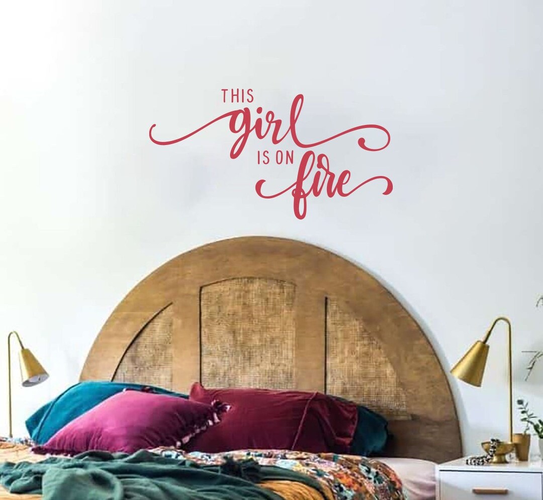 This Girl is on Fire Wall Decal - Empowering Feminine Wall Decal Wall ...