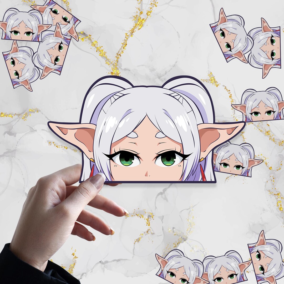 Elf Mage Peeker Anime Window Vinyl Decal Anime Sticker Anime Peeker ...