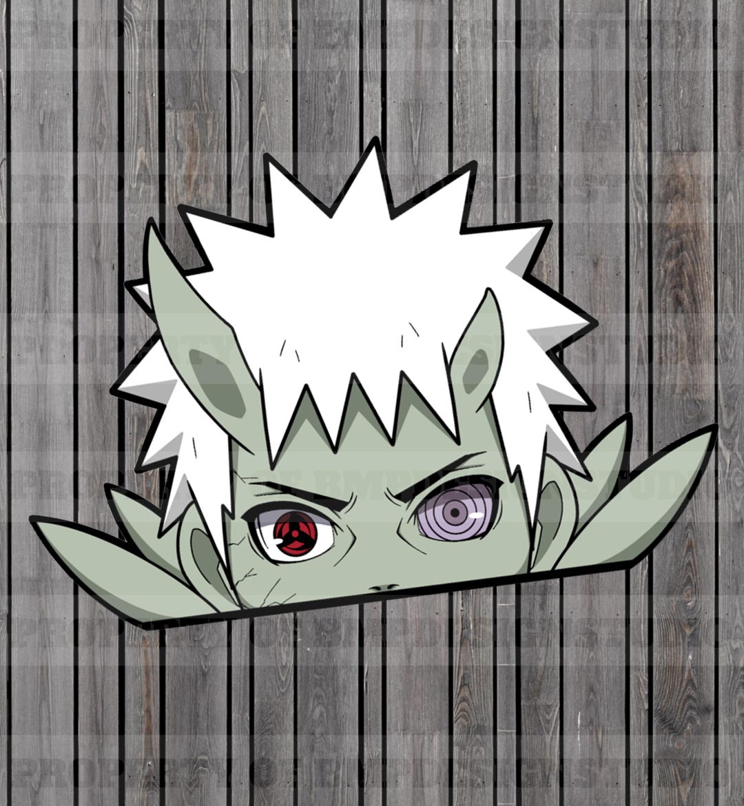 Obito 10 Tails Peeker Sticker – Naruto Vinyl Decal – Waterproof Anime ...