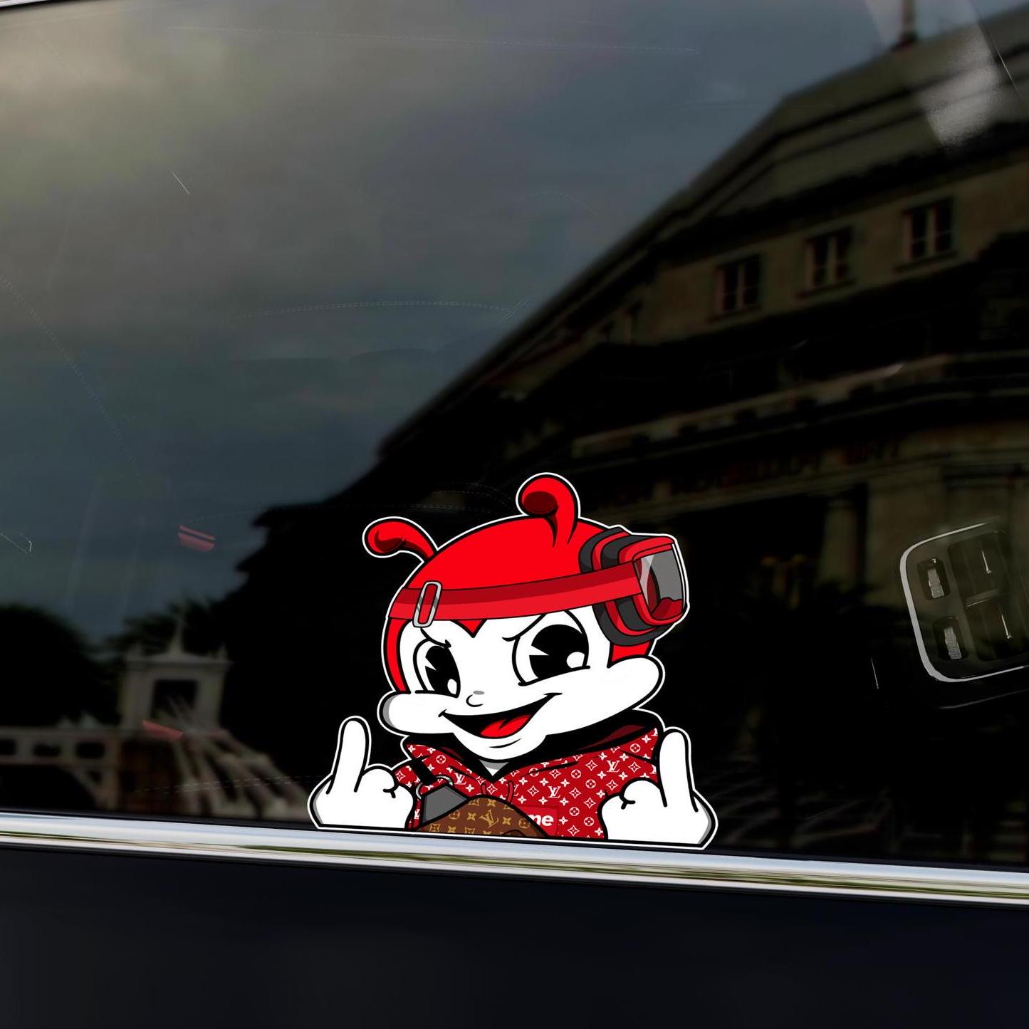 Cool Jollibee Middle Finger Filipino Sticker Jollibee Sticker Art Die ...