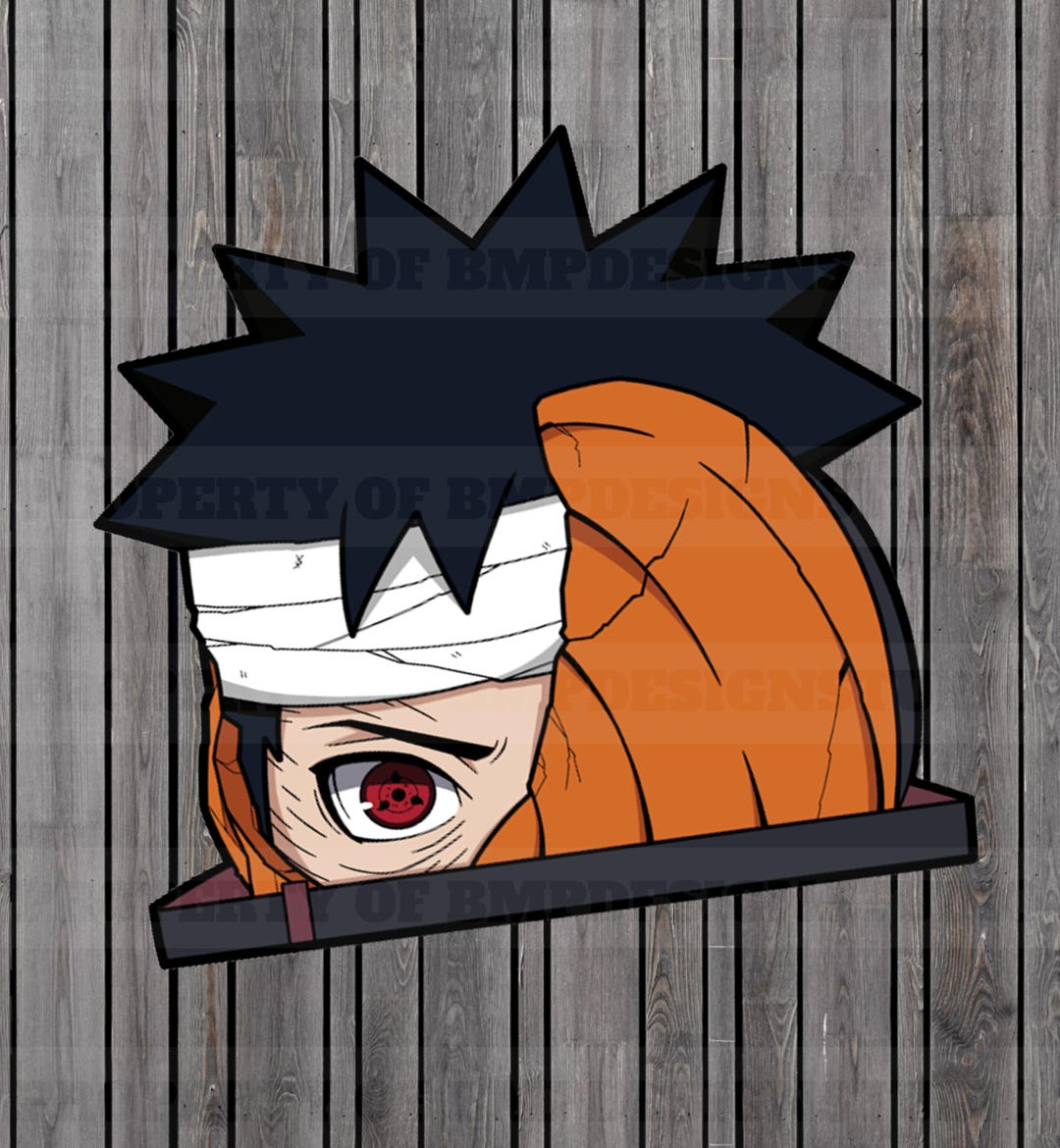 Half-masked Shinobi | Waterproof Anime Peeker Stickers - Durable Vinyl ...