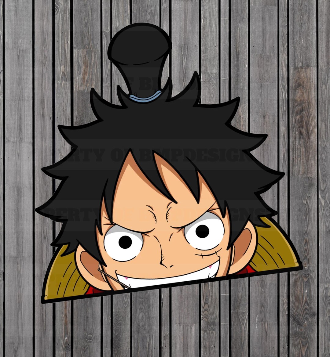 Luffy Tarou Peeker Sticker One Piece Vinyl Decal Glossy Waterproof ...